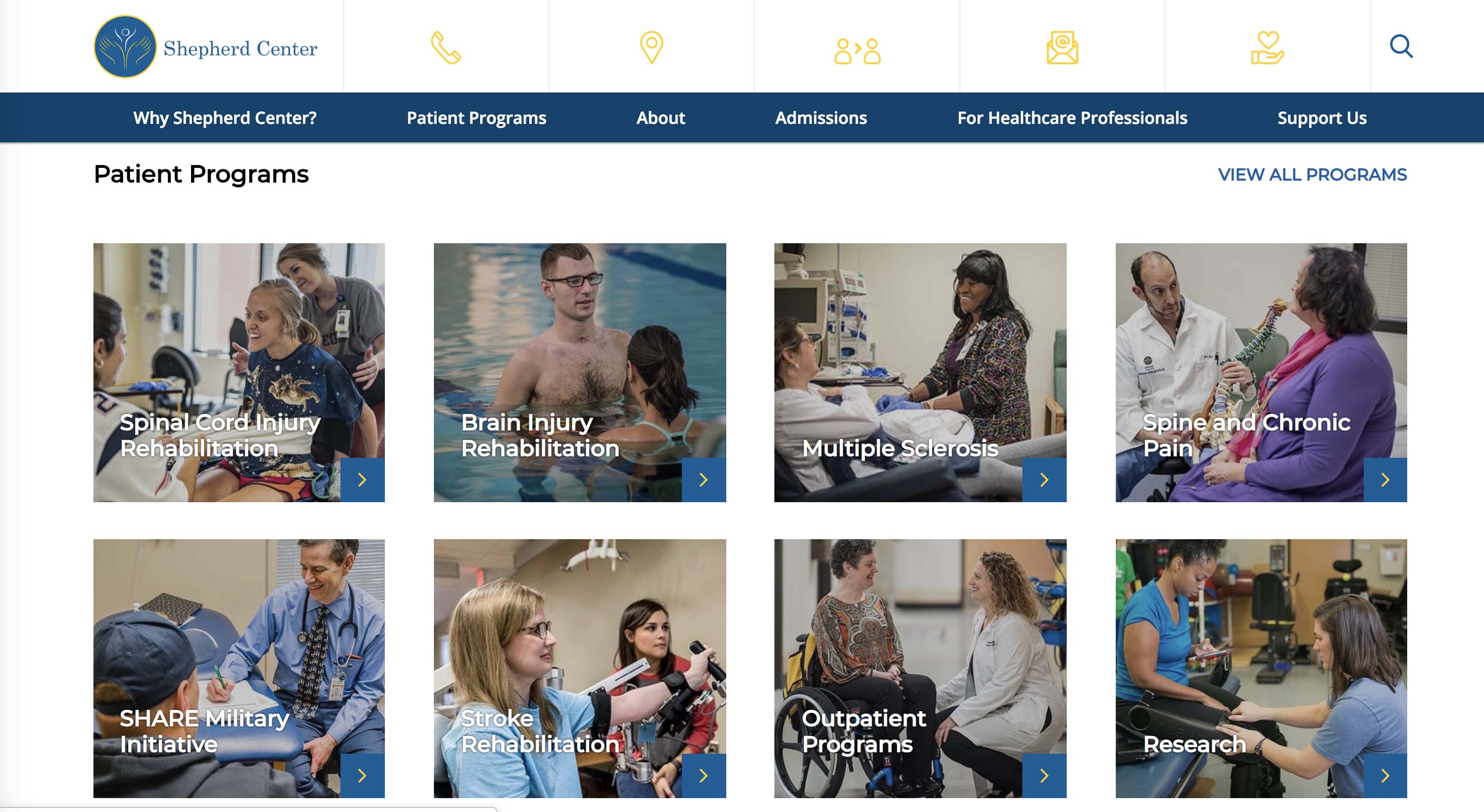 Shepherd Center Launches Redesigned Website Home Page