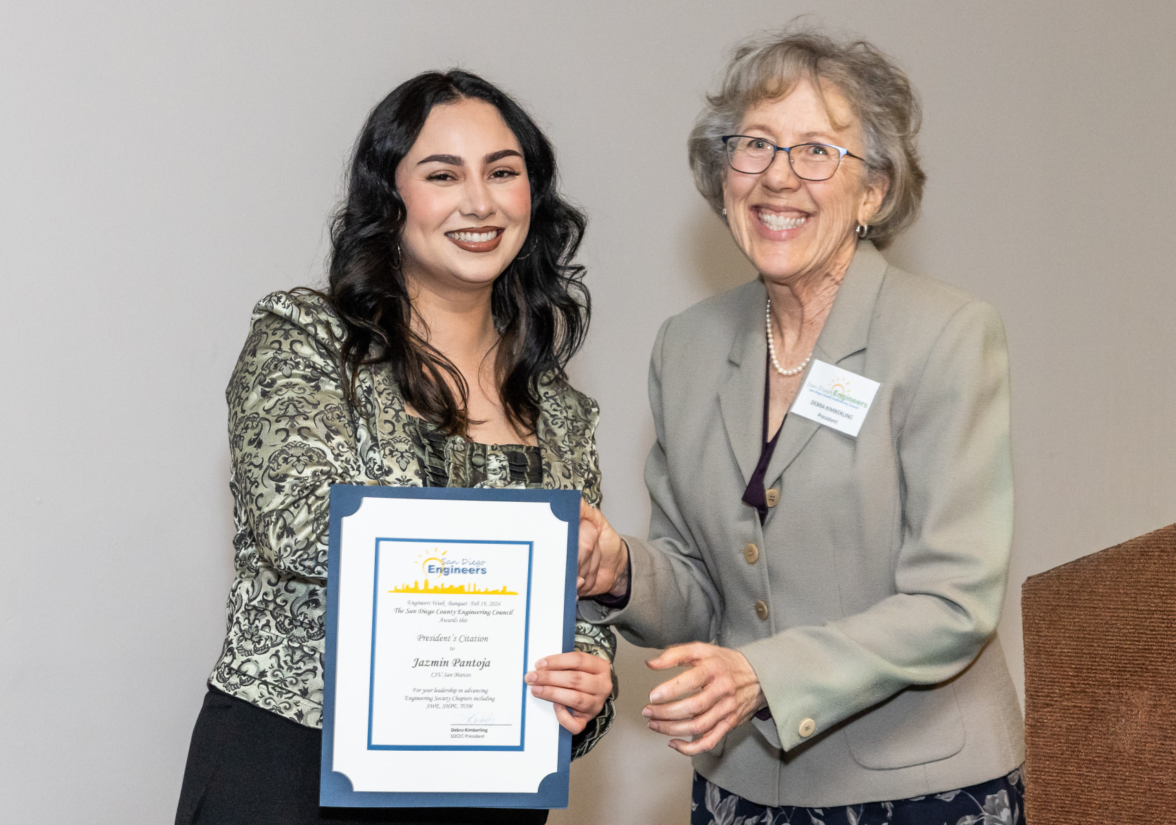 Engineering Student Receives President's Citation Award