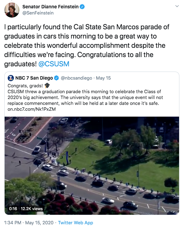 CSUSM Celebrates Class of 2020 with Unique Parade