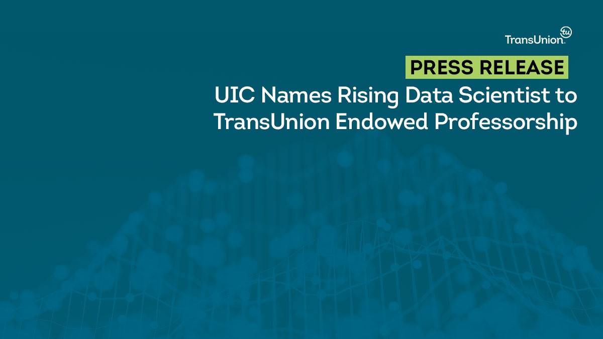 UIC Names Rising Data Scientist to TransUnion Endowed Professorship