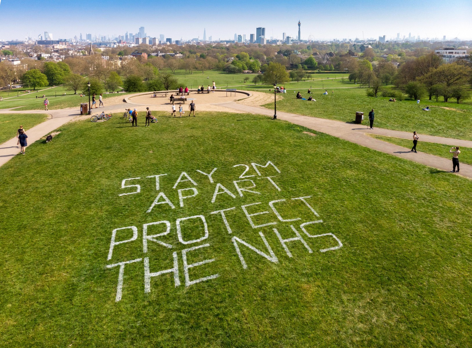 The Royal Parks and Camden Council create social distancing message ...