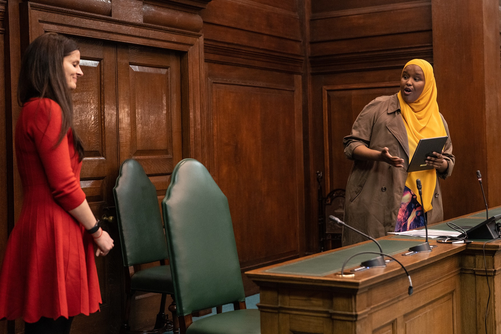 Councillor Sagal Abdi-Wali and Maggie Filipova-River