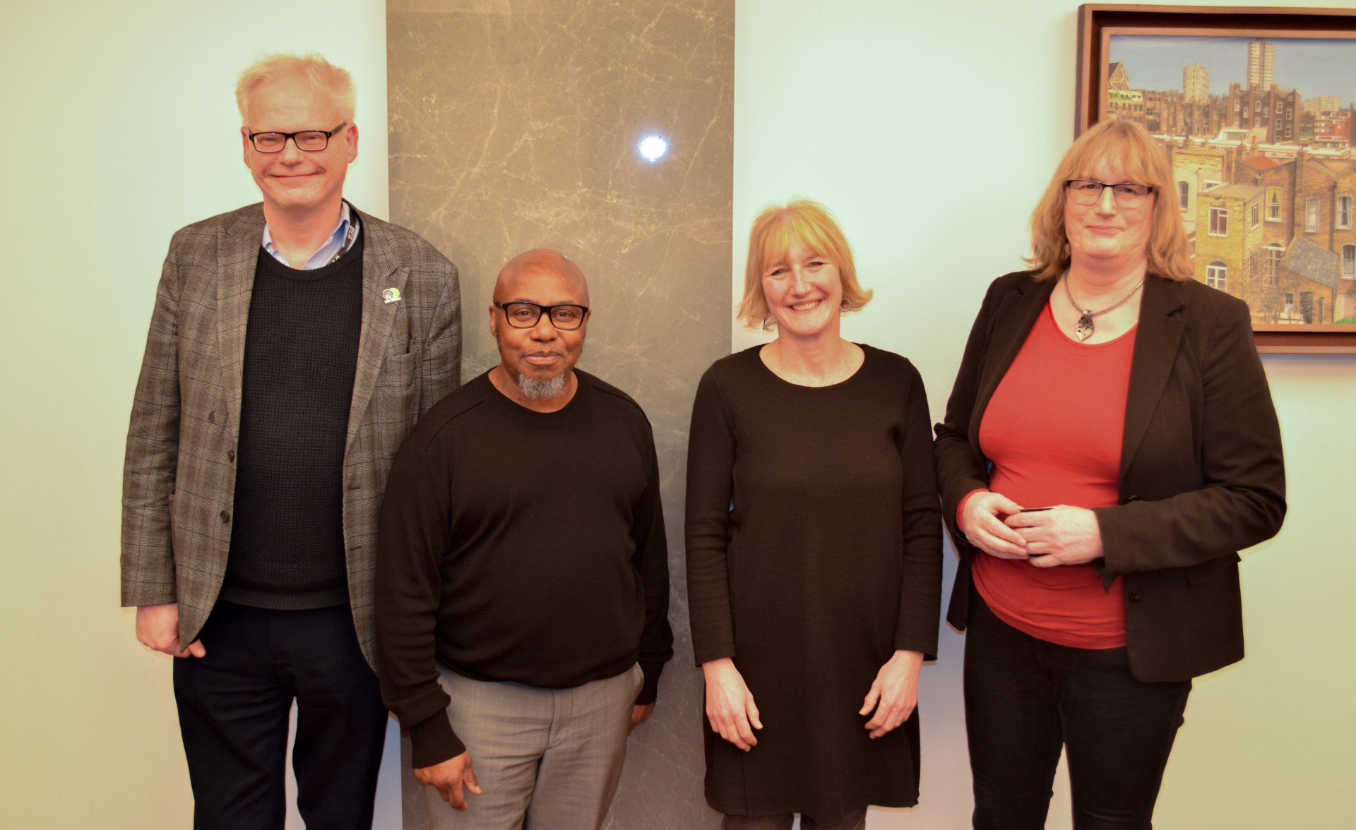 (L-R) Unpaid carer & Camden resident Lee, Director of Alternative Care Services Ramsay Underhill ...