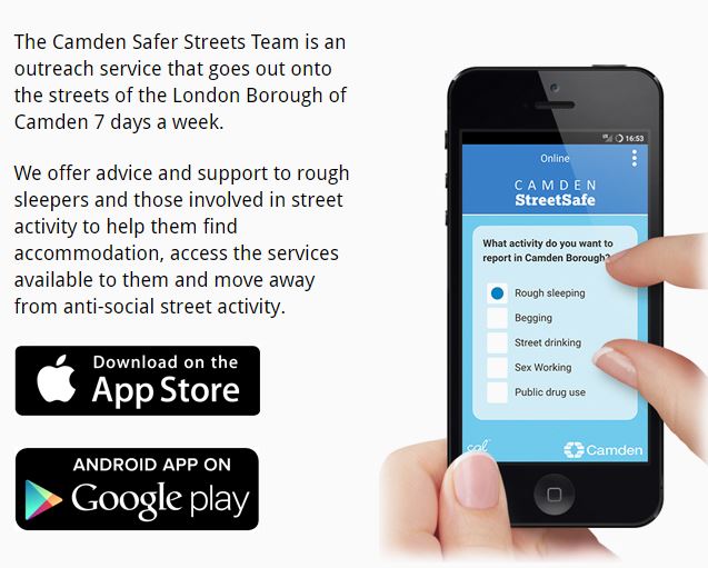 Helping rough sleepers in Camden