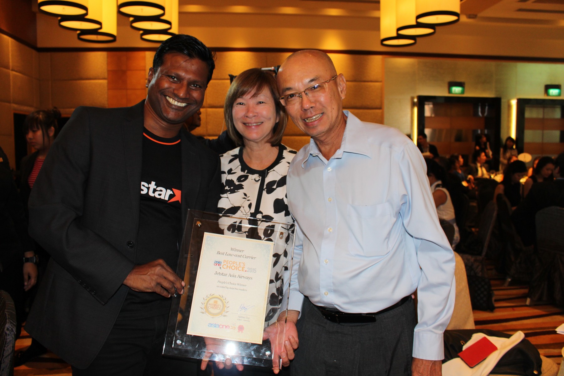 Jetstar Asia wins People's Choice Award for the third year