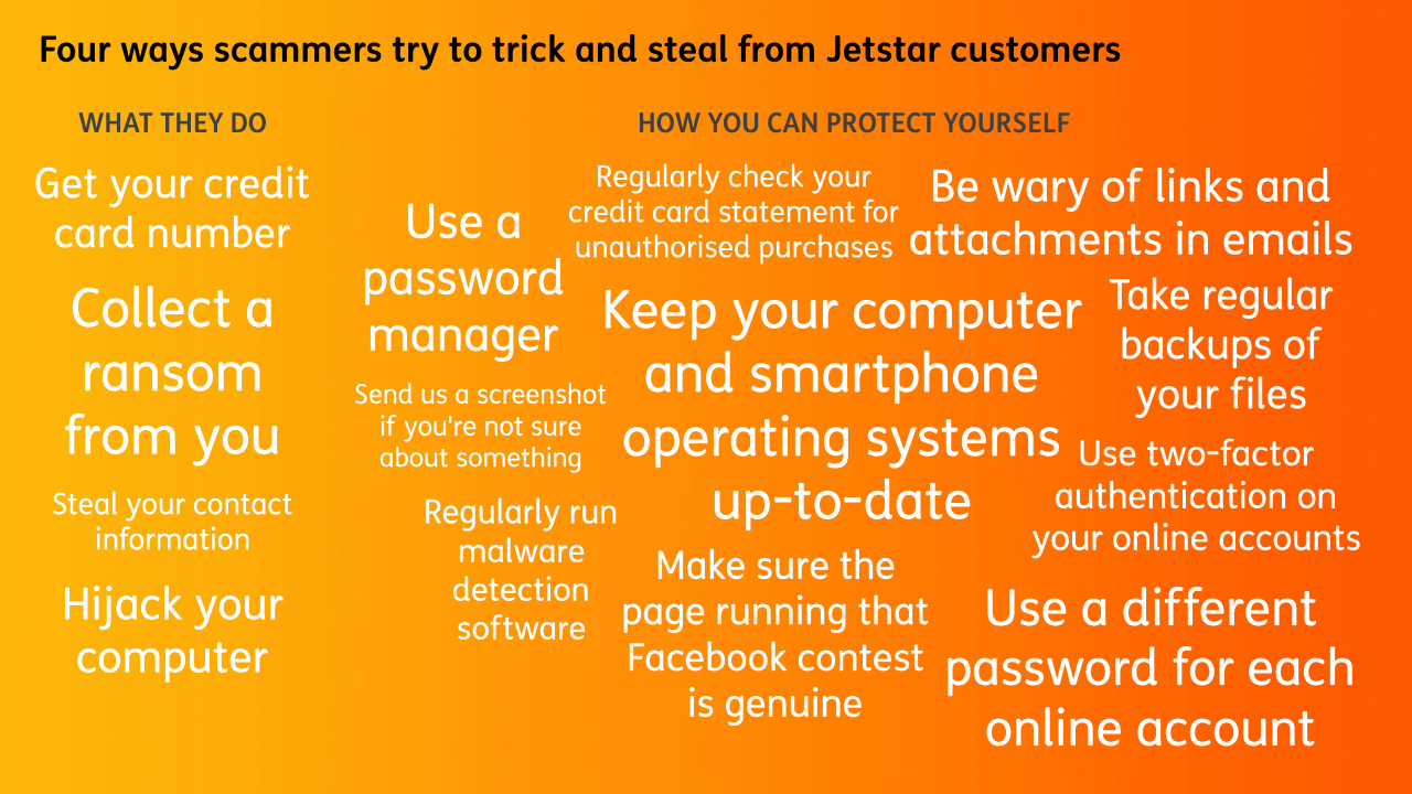Four ways scammers try to trick and steal from Jetstar customers