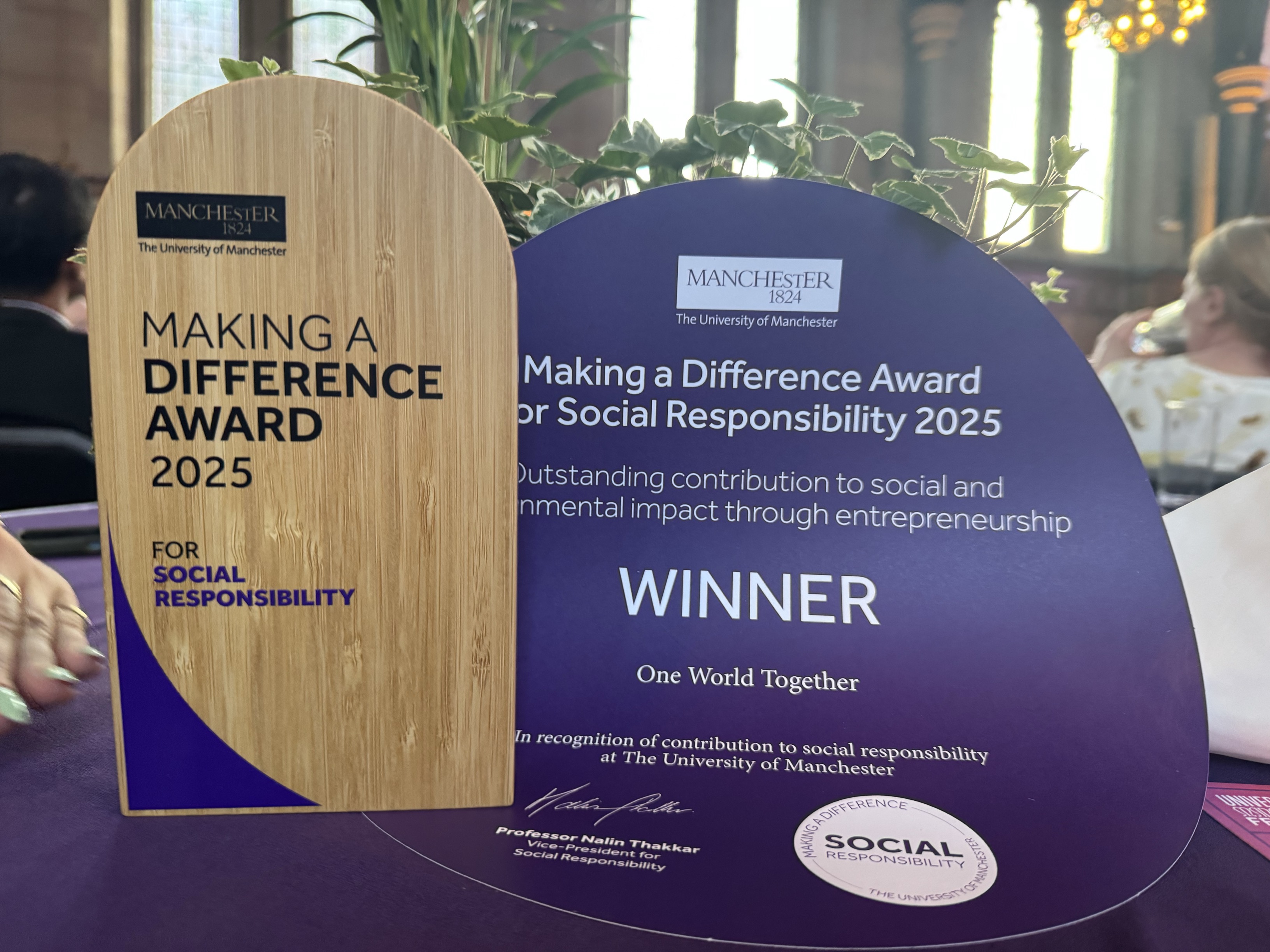 SEED recognition at the University's Making a Difference Awards 2025