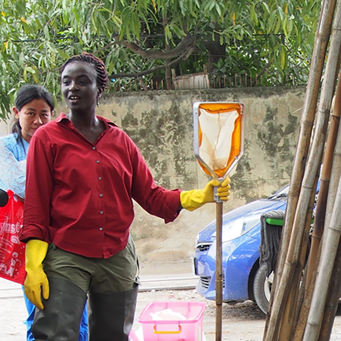 SEES staff train students on water quality assessments in Myanmar