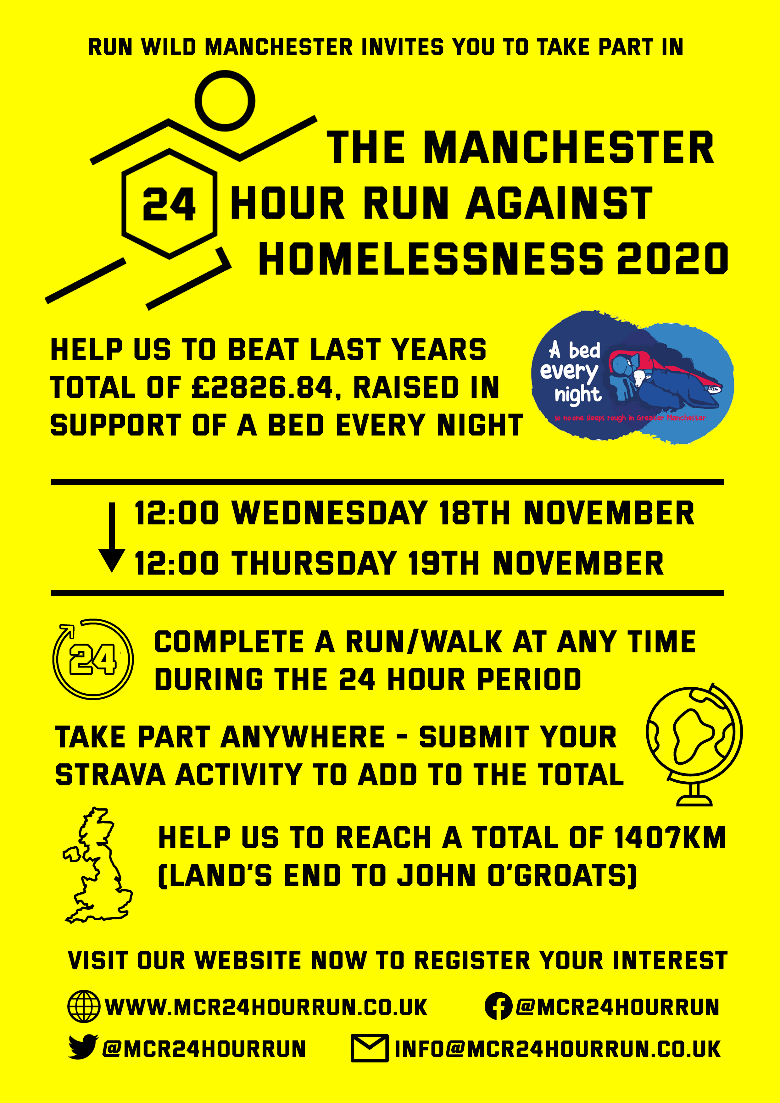 Manchester 24 hour run makes 'virtual' comeback