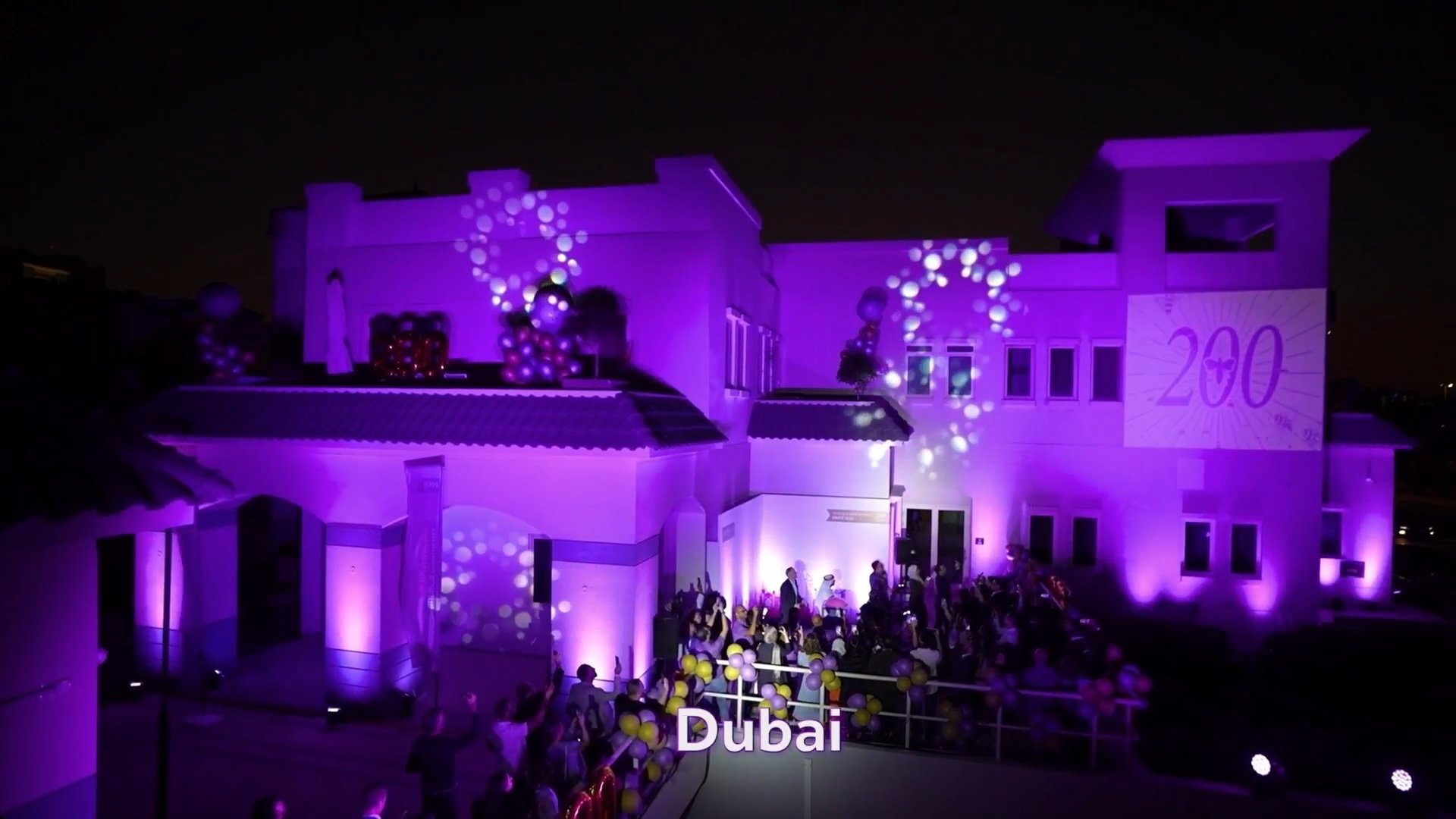 University lights up for 200th celebration