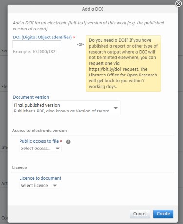 Claim a DOI for your research reports