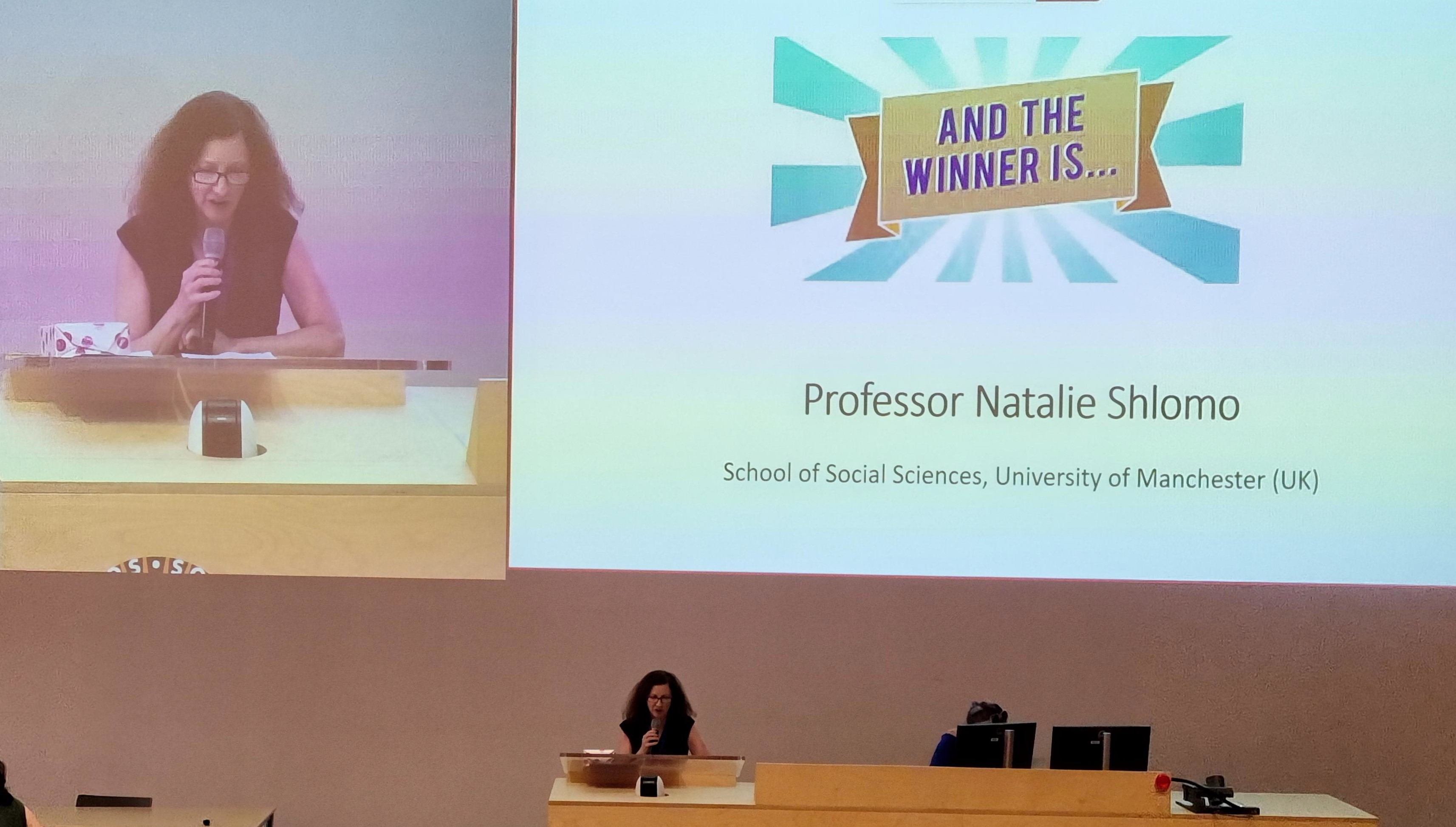 Natalie Shlomo wins ESRA Outstanding Service Award