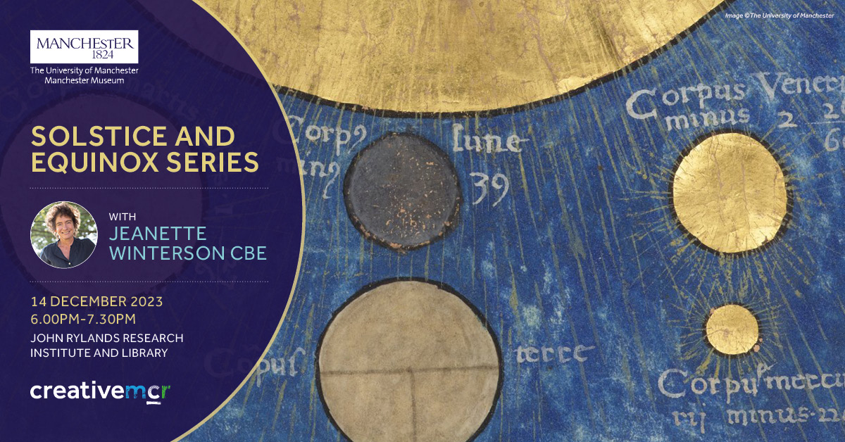 Solstice and Equinox series continues with Jeanette Winterson CBE and ...
