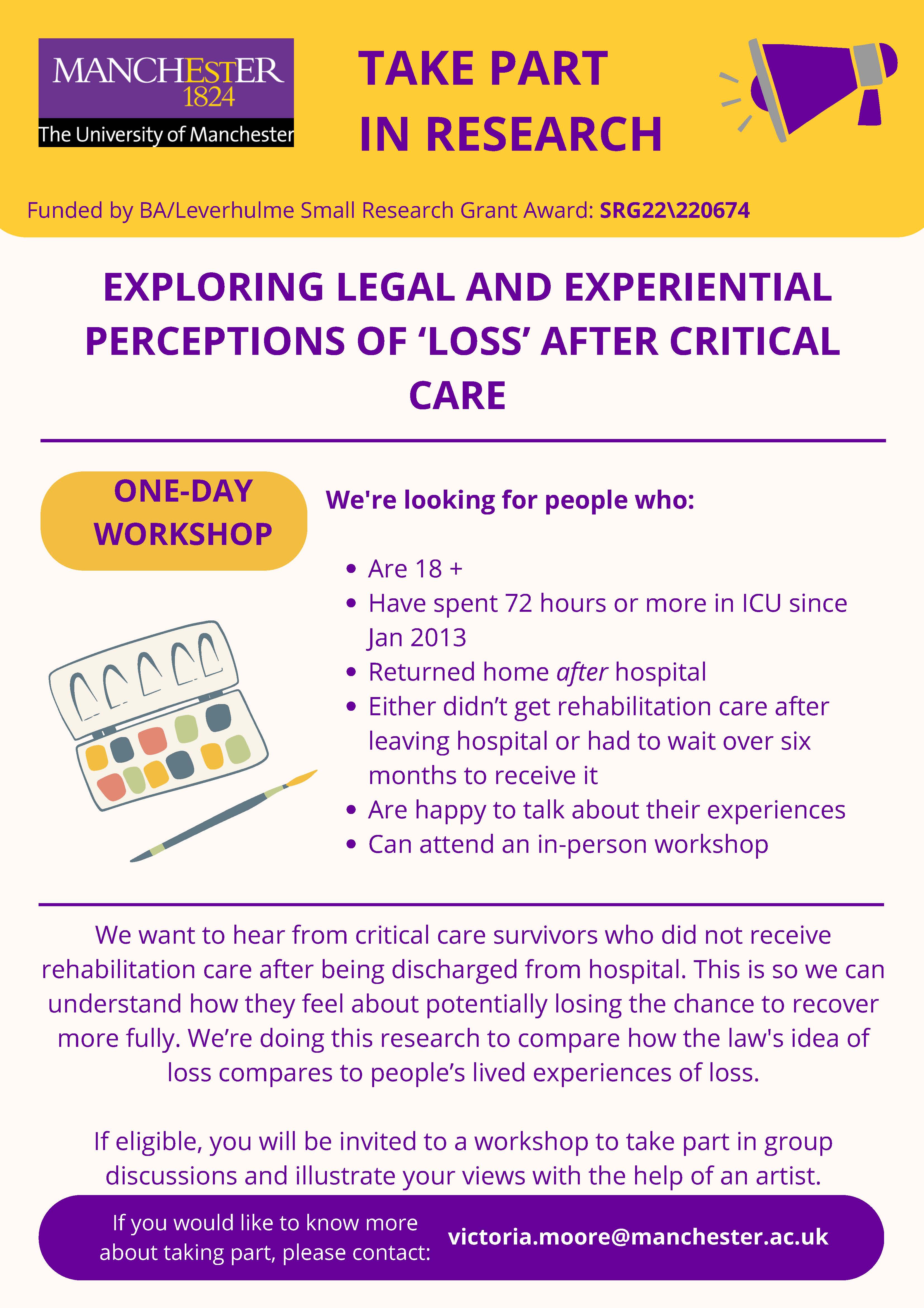 Research Participants Wanted: Exploring Experiences of ‘Loss’ after ...