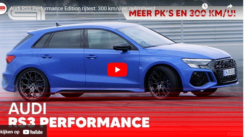 Audi RS3 Performance Edition rijtest video