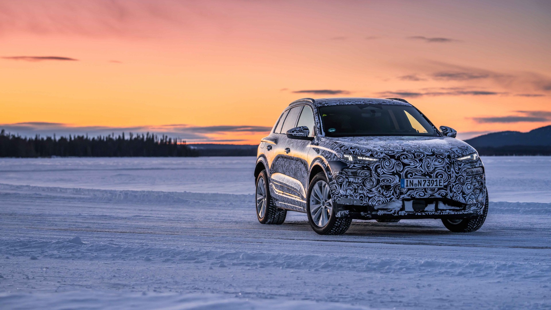 Audi test prototype Q6 e-tron in de vrieskou