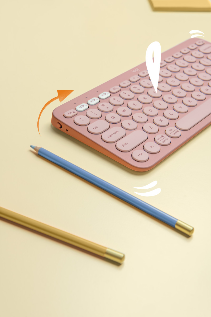 Pebble Keys 2 K380s Tonal Rose ENVR Doodle