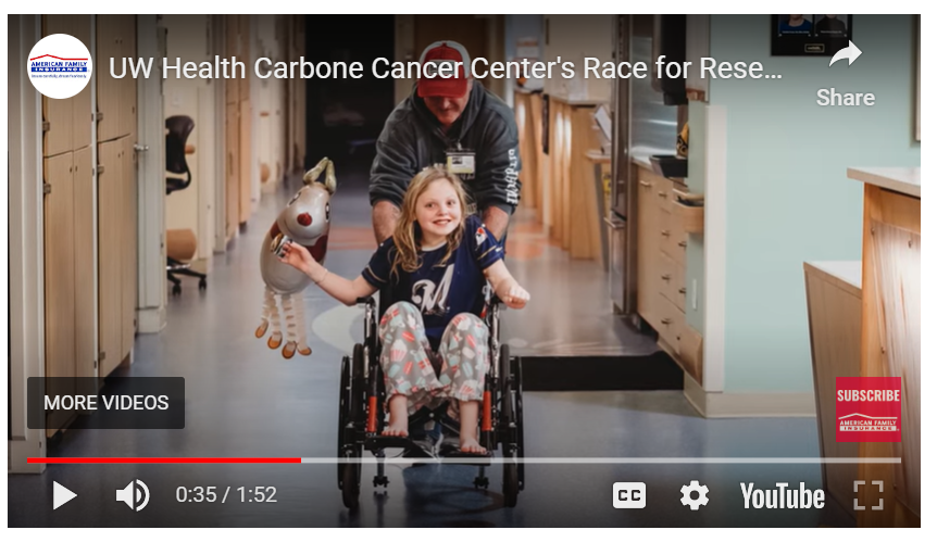 Video: UW Health Carbone Cancer Center Race for Research hero
