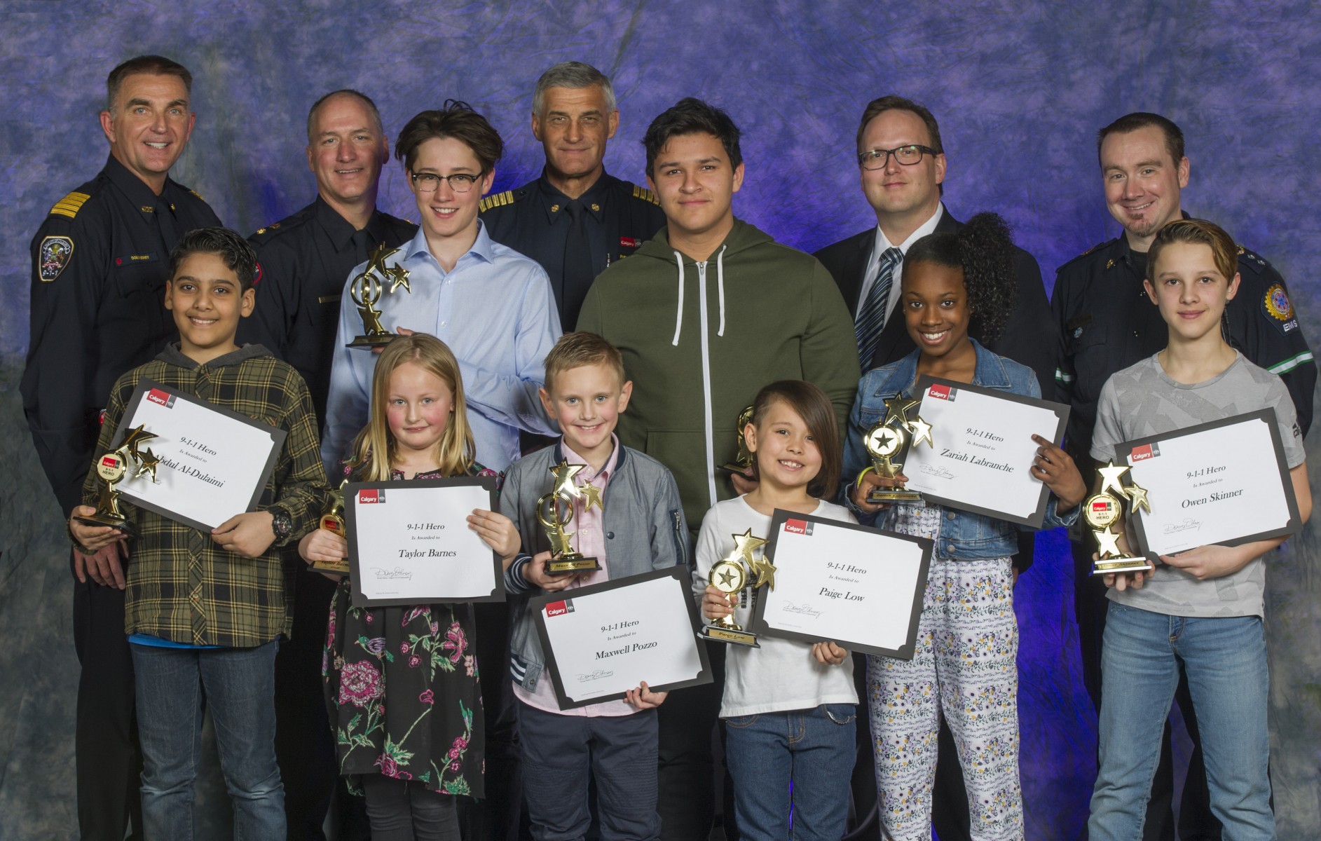 Calgary 9-1-1 recognizes young heroes