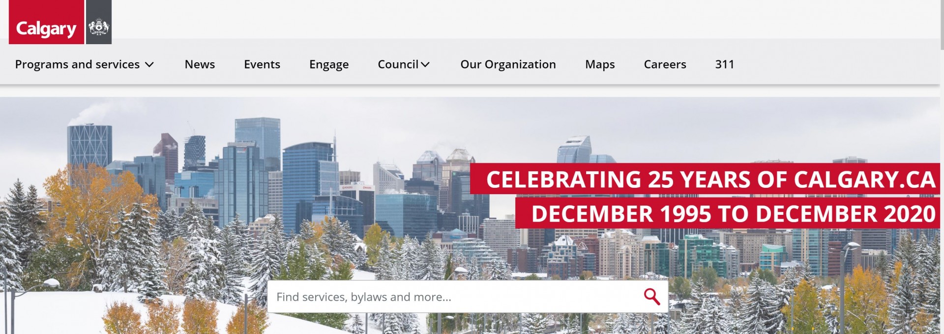 Calgary.ca - your online community for City services for 25 years
