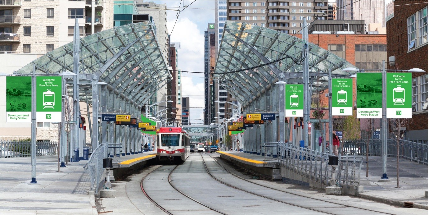 The City of Calgary announces new TD Free Fare Zone