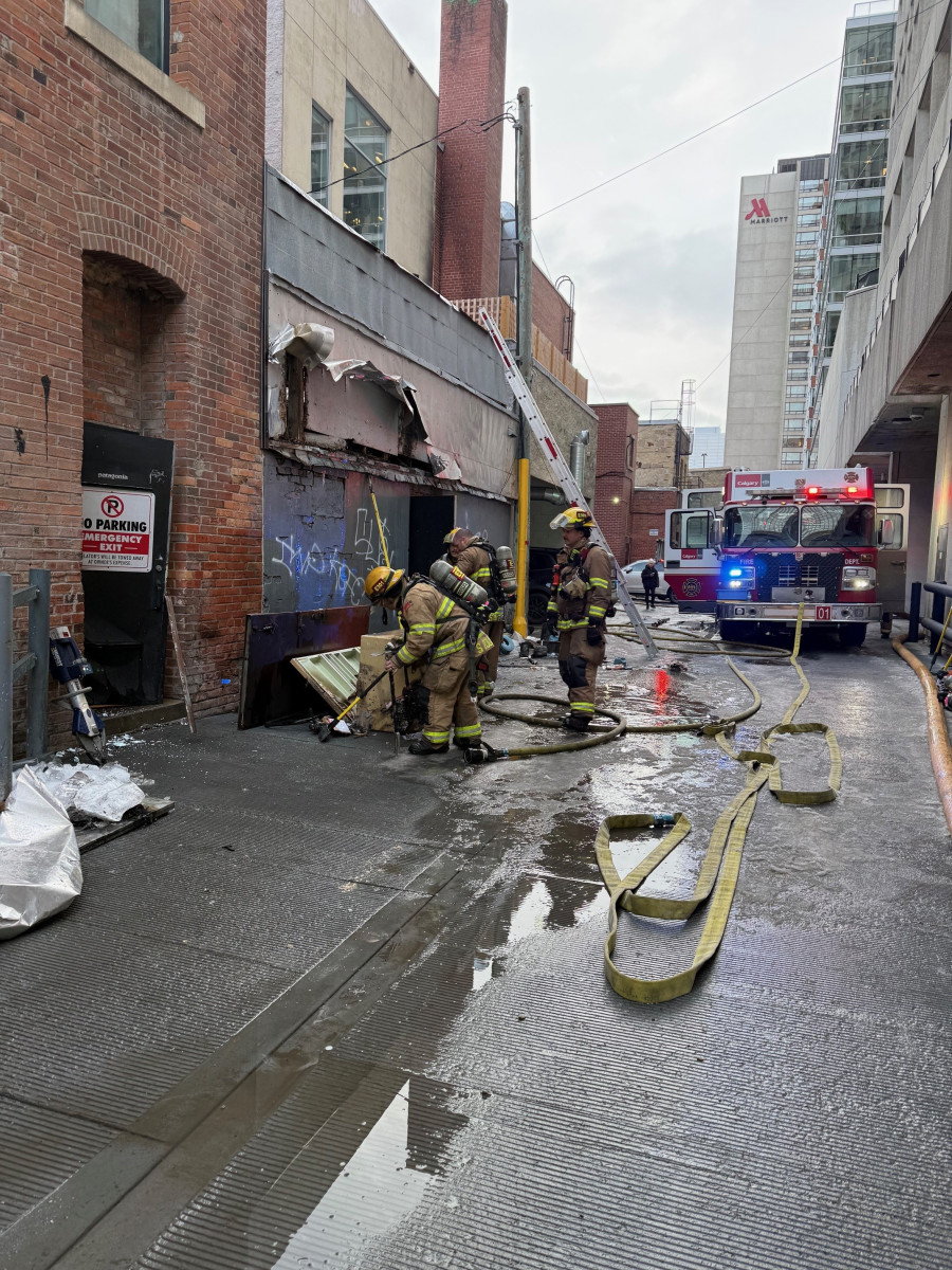Calgary Fire Department Responds to Downtown Fire