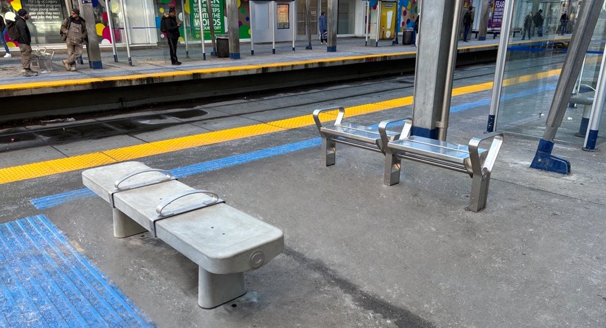 Calgary Transit pilots new bench styles to enhance accessibility and ...