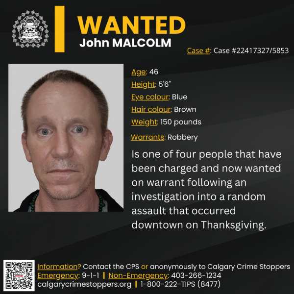 Four wanted on warrants for random assault downtown