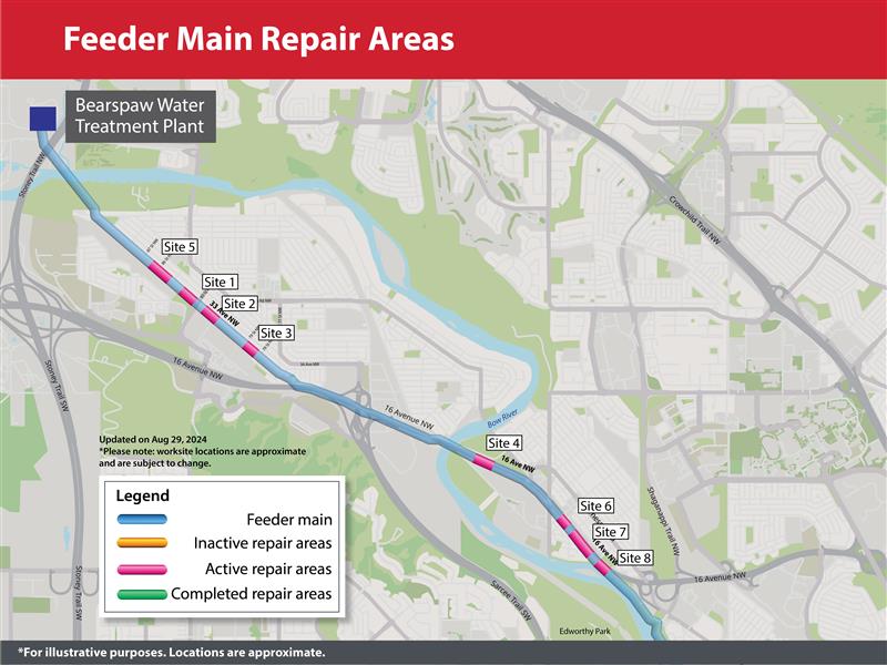 Update Sept. 10: Critical water main repair affecting city-wide water usage