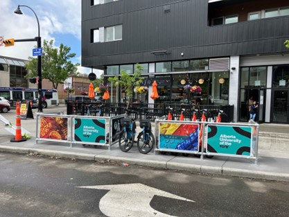 City pilots e-Scooter corrals making sidewalks more accessible