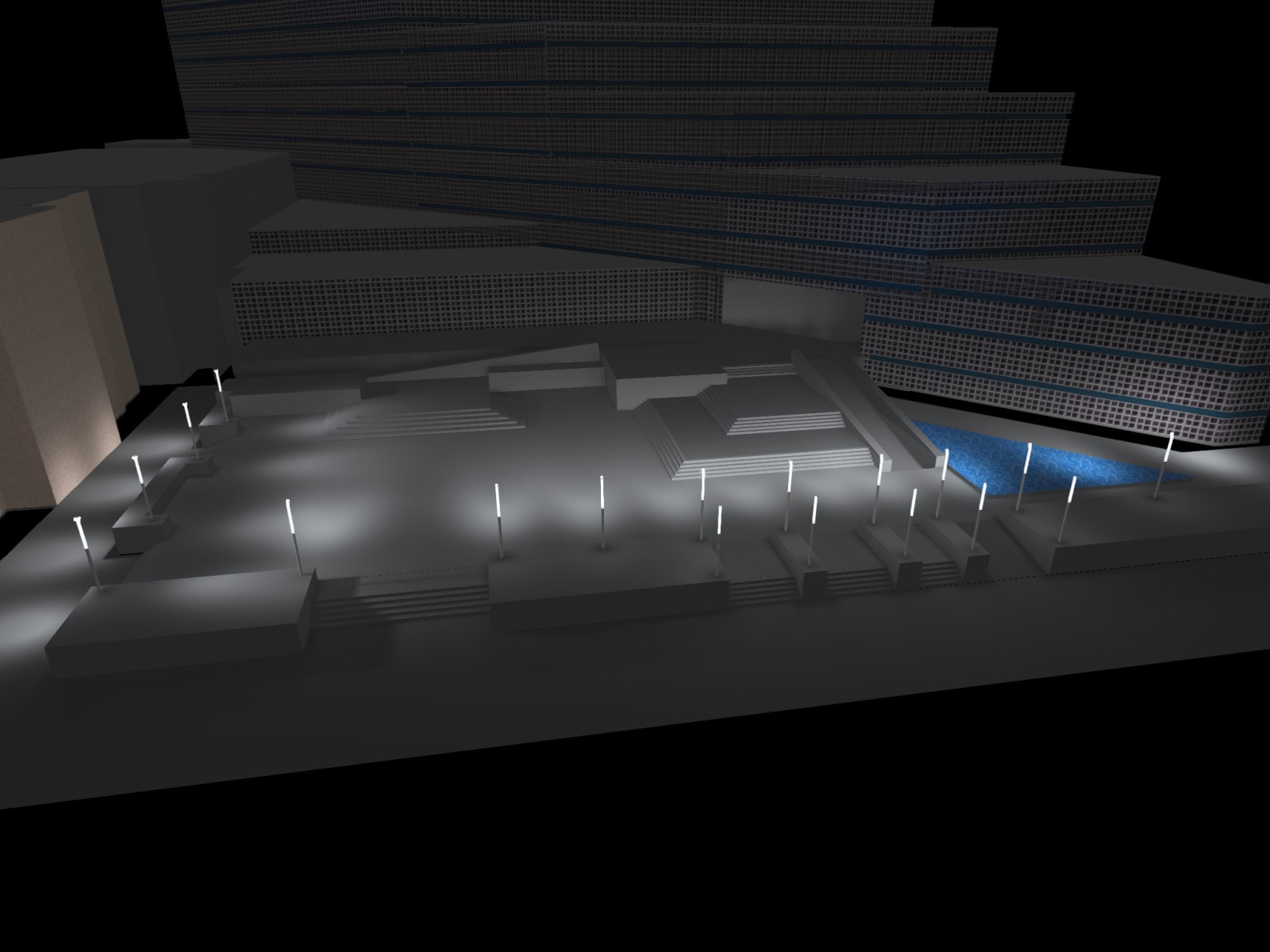 The Municipal Plaza lighting upgrade supports safer downtown public spaces