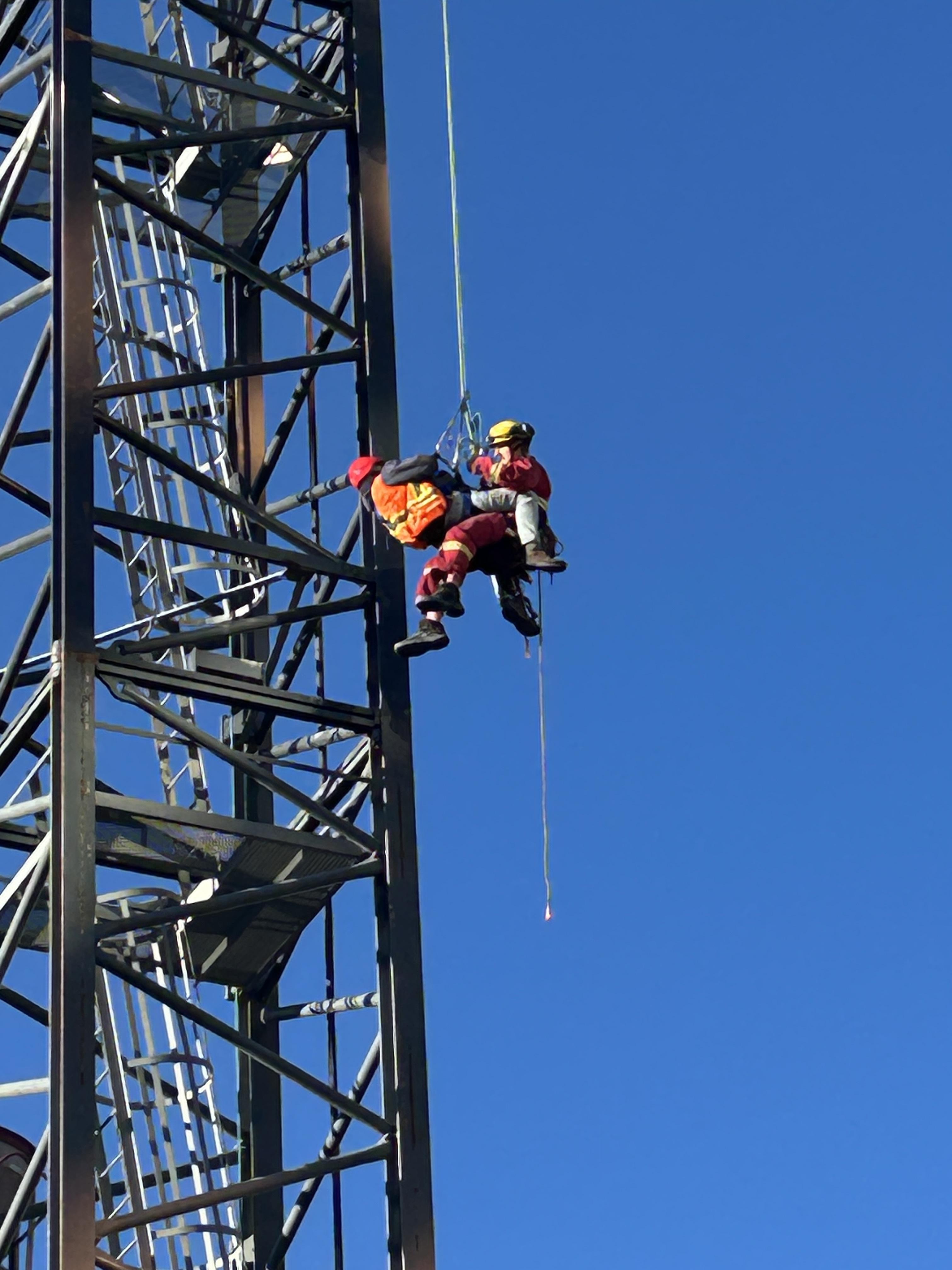Calgary Fire Department High Angle Crane Rescue