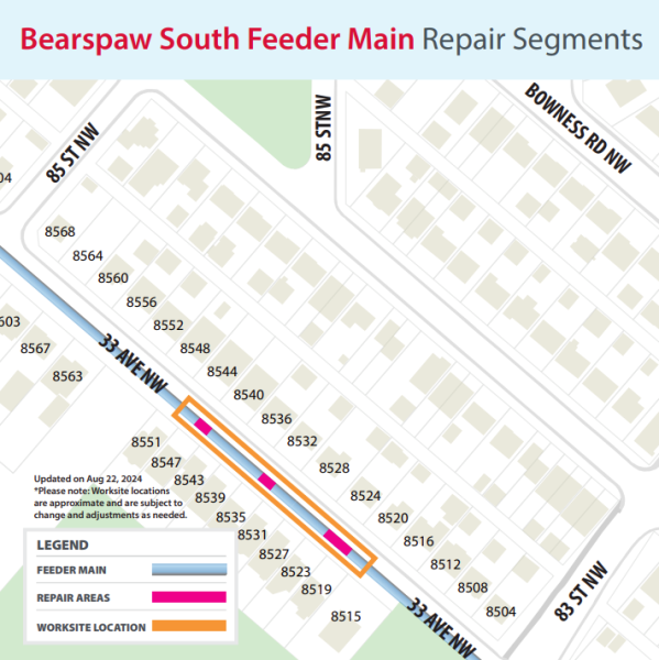 Update August 22: Critical water main repair affecting city-wide water ...