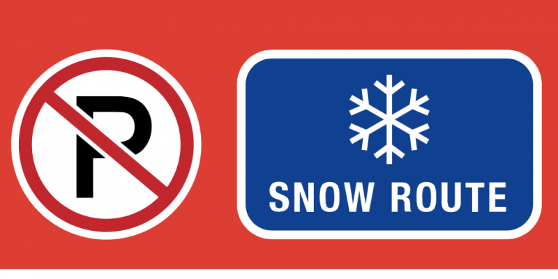 City announces snow route parking ban in effect as of 12 pm on Monday ...