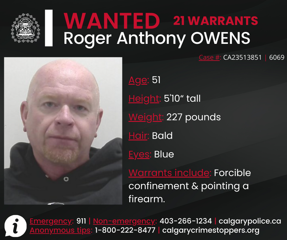 Wanted on warrants: Roger Anthony OWENS
