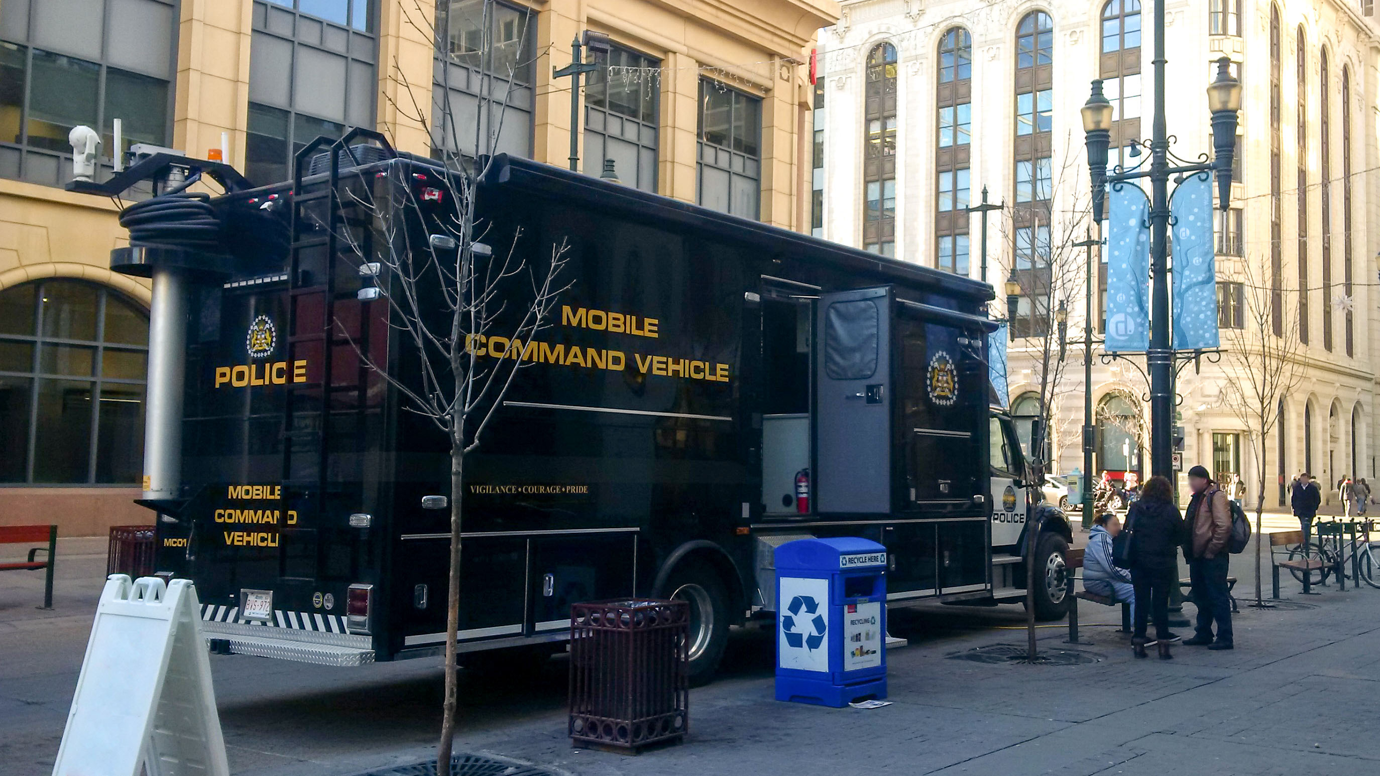 Increased high-visibility police presence in the core