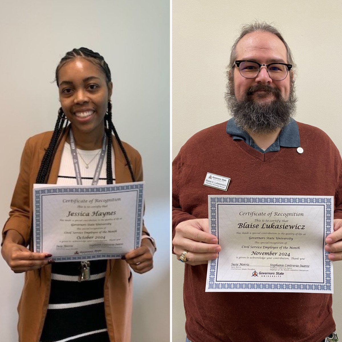 Civil Service Employee of the Month Recap Fall 2024