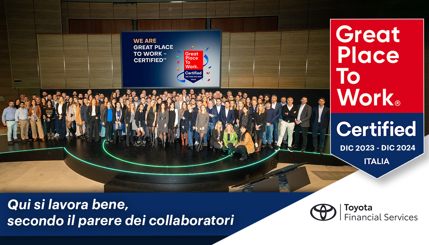 TOYOTA FINANCIAL SERVICES È UN GREAT PLACE TO WORK®