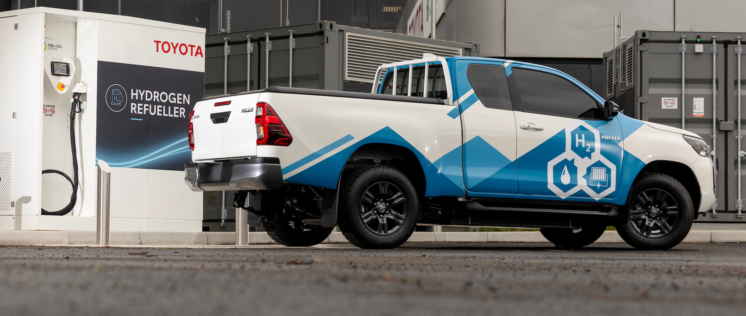 Toyota reveals hydrogen fuel cell electric Hilux prototype