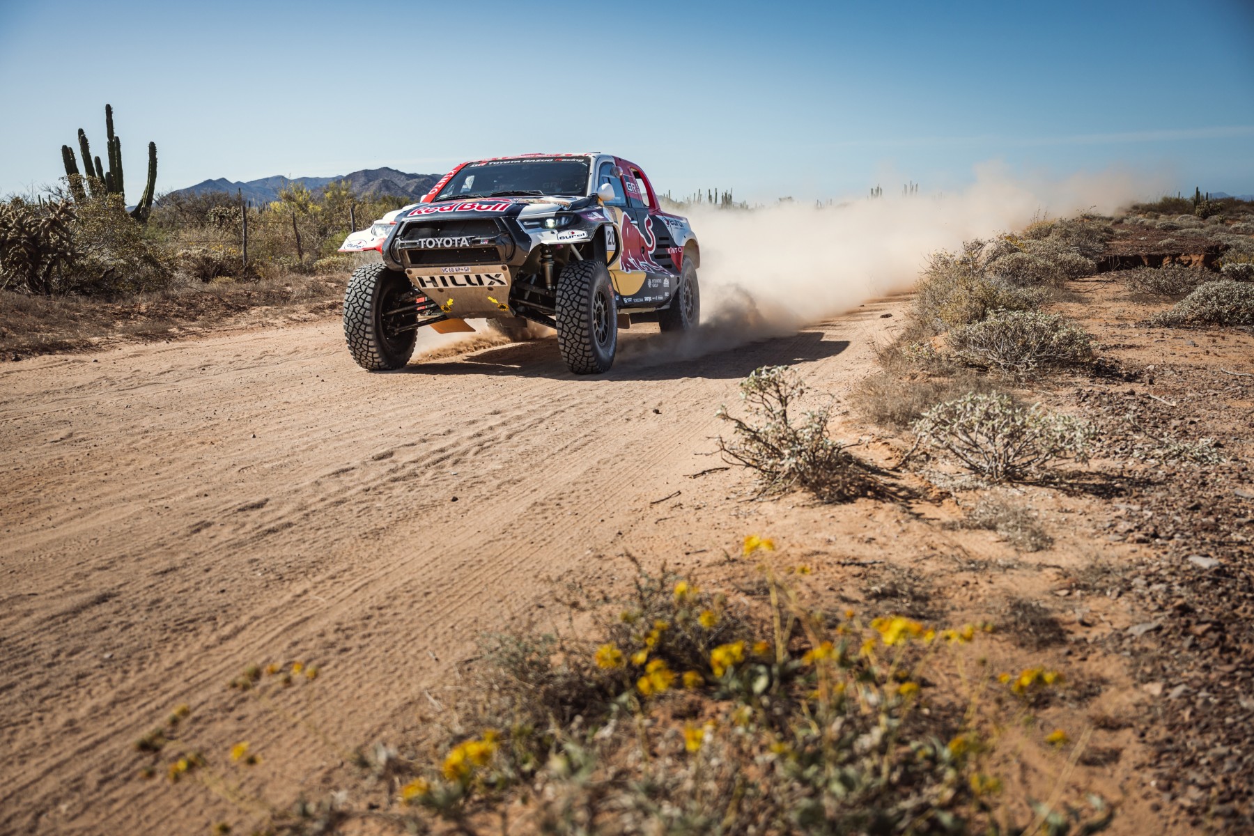 Second place on Stage 2 of 2023 Sonora rally for TGR’s Nasser and Mathieu