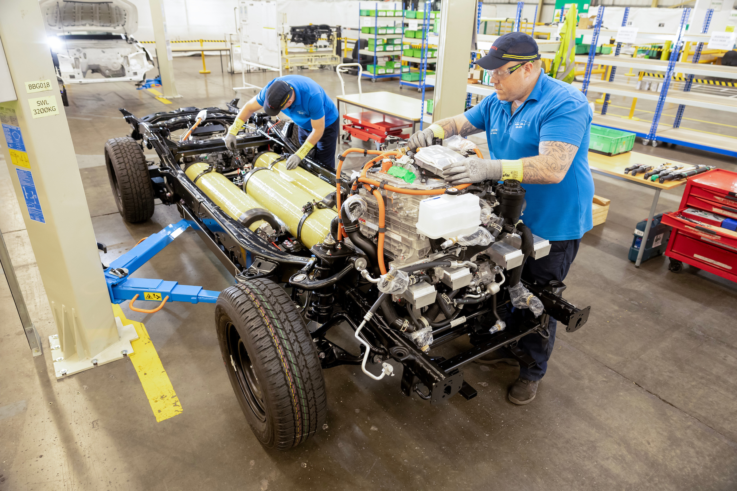 Toyota reveals hydrogen fuel cell electric Hilux prototype