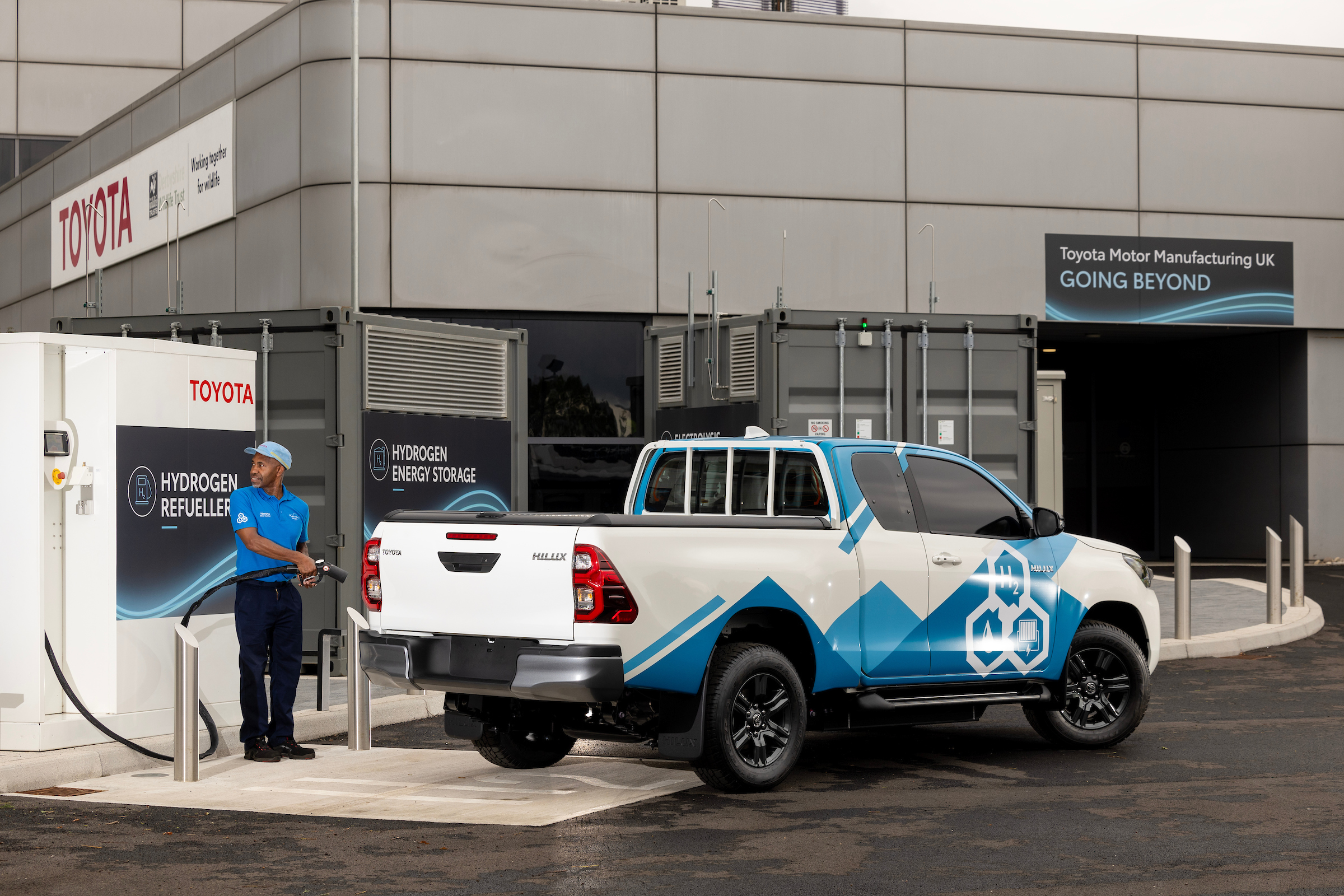 Toyota reveals hydrogen fuel cell electric Hilux prototype