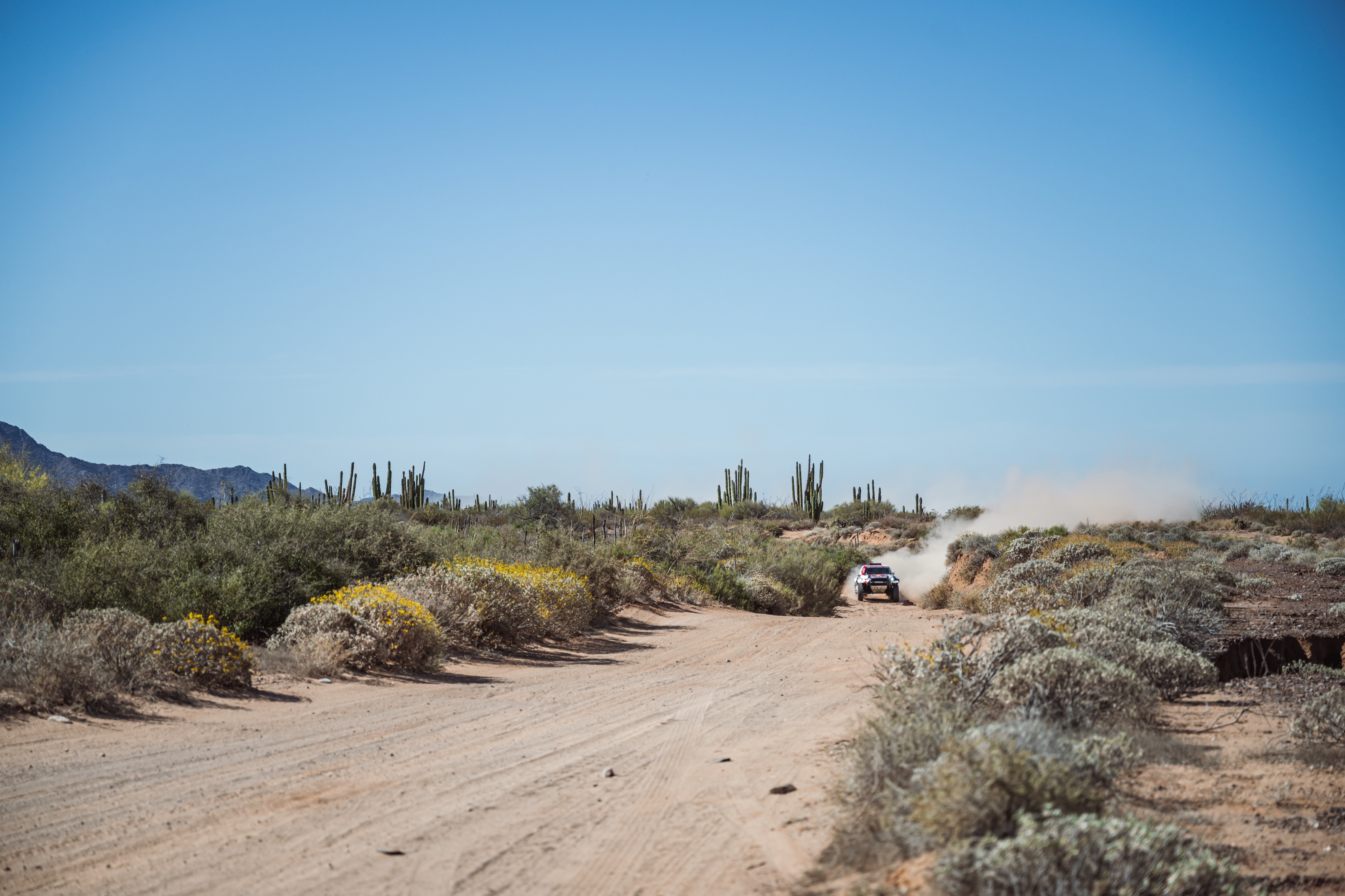Second place on Stage 2 of 2023 Sonora rally for TGR’s Nasser and Mathieu