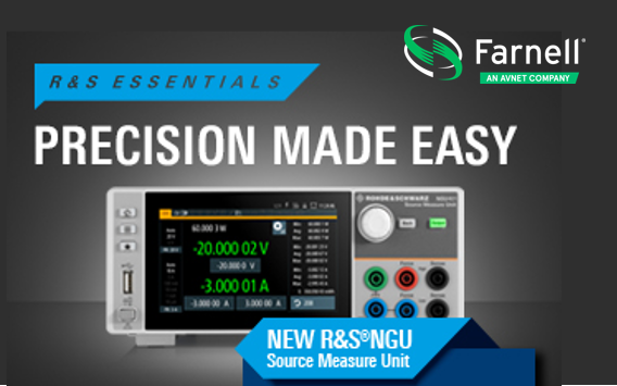 New NGU source measure units by Rohde & Schwarz now available from Farnell