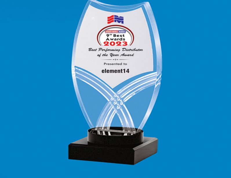 element14 Wins "Best Performing Distributor of the Year" at EM Awards 2023