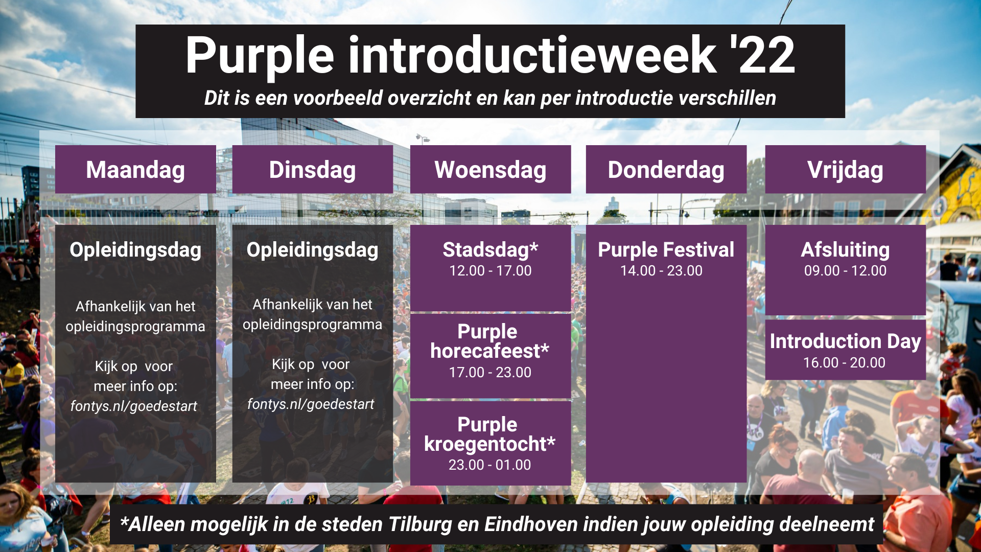 Aftellen tot Purple introductieweek 2022