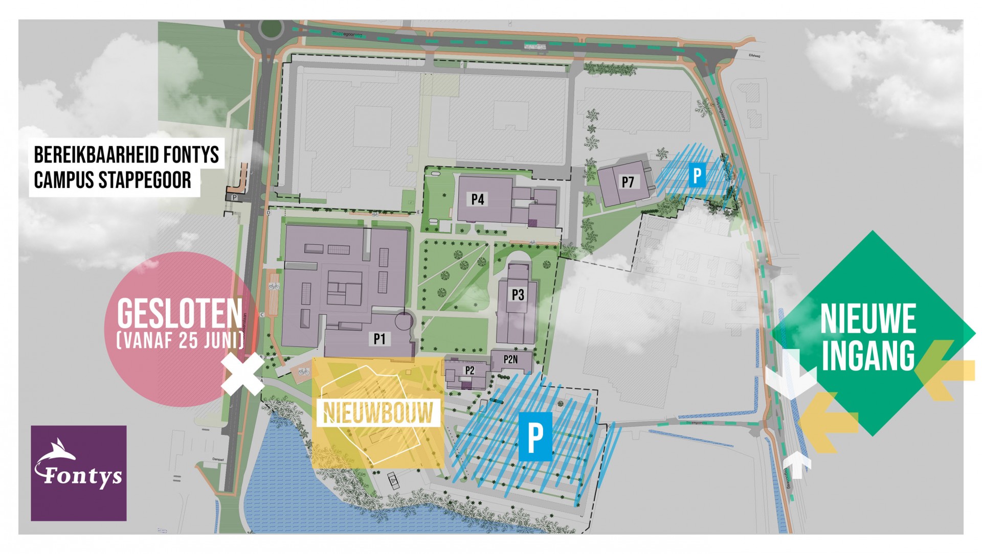 Bereikbaarheid Fontys campus Stappegoor