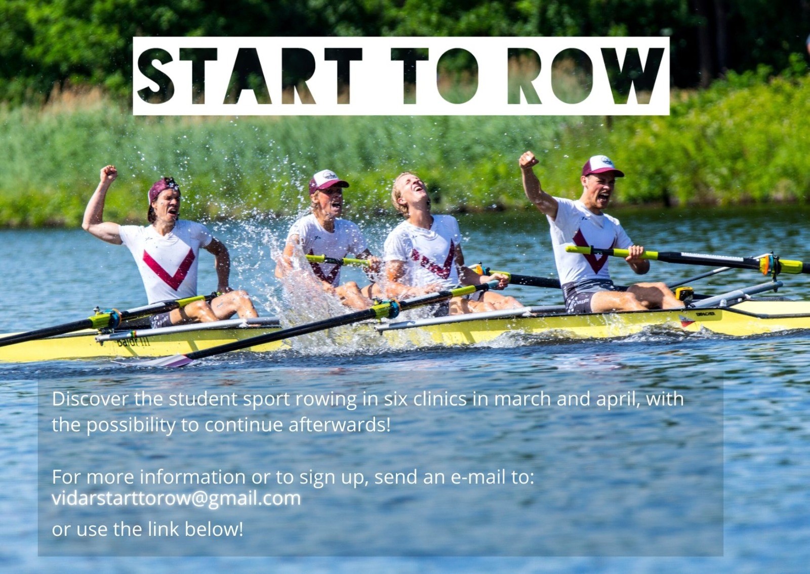 Goed nieuws voor studenten die willen gaan roeien