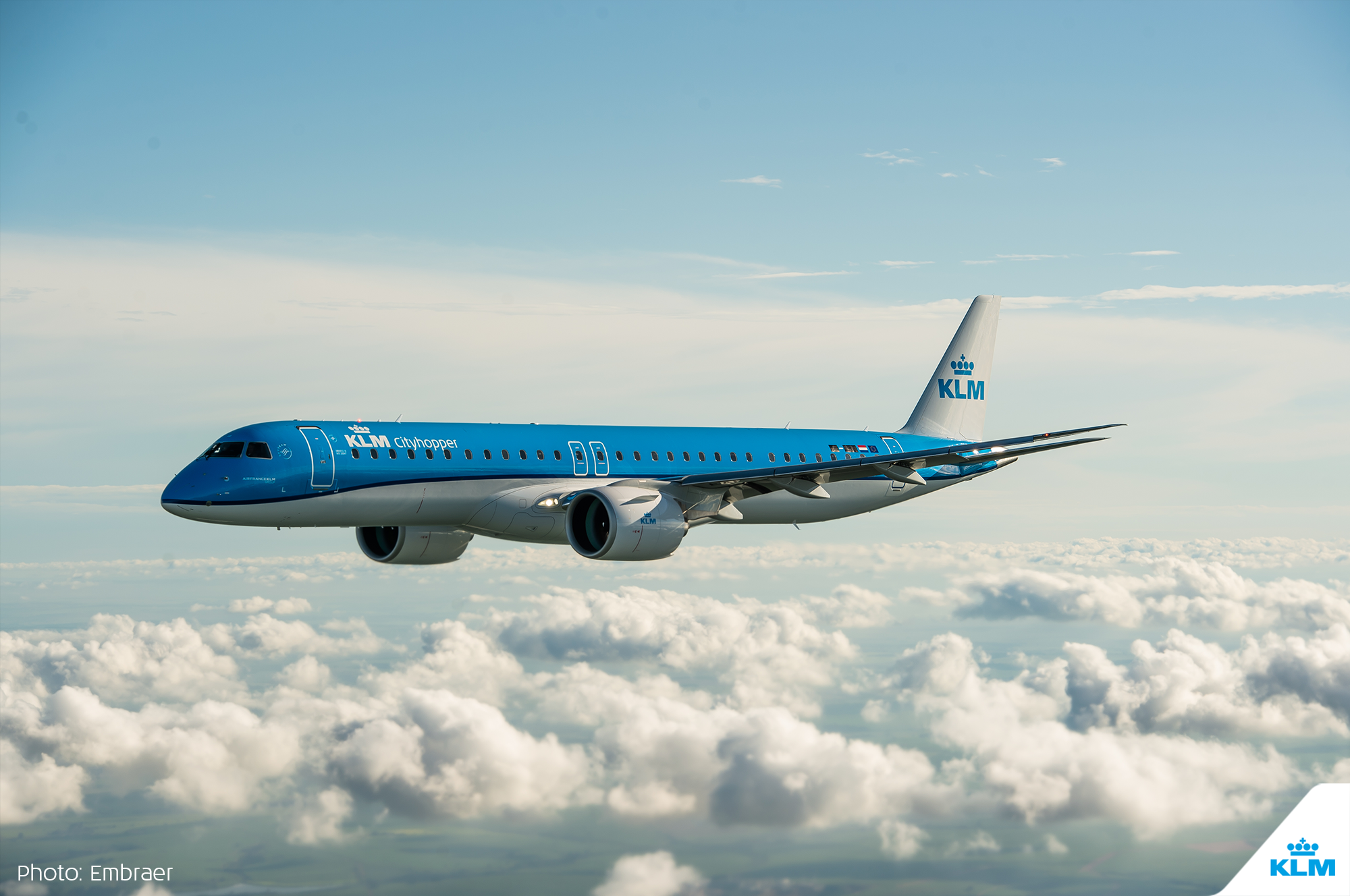First KLM Cityhopper Embraer 195-E2 touches down at Schiphol