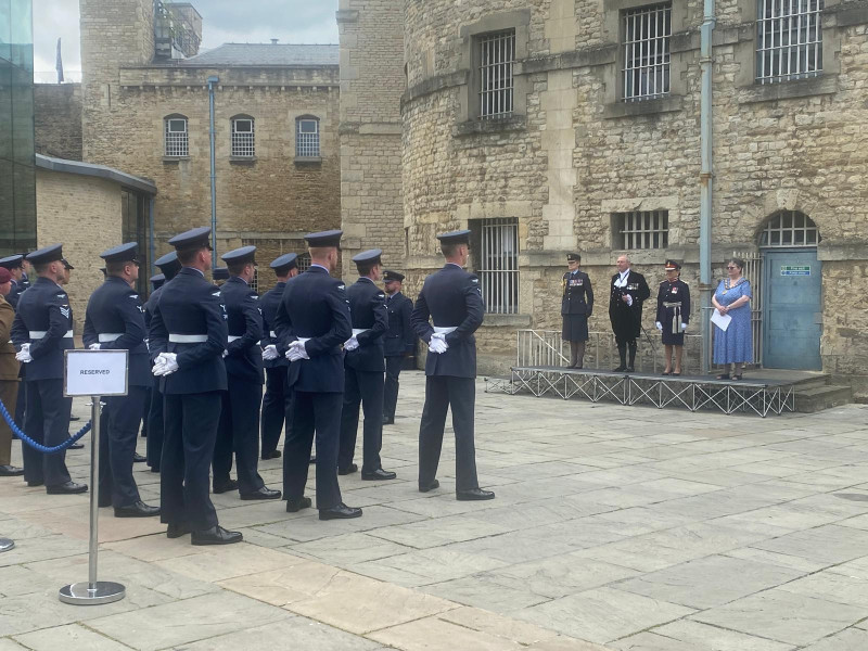 Raising the flag ahead of Armed Forces Day 2024 in Oxfordshire